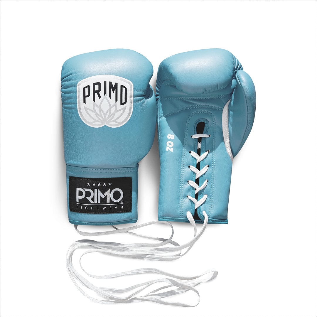 Primo Pro Lace Up Boxing Gloves - Arctic Blue – Primo Fight Wear Official