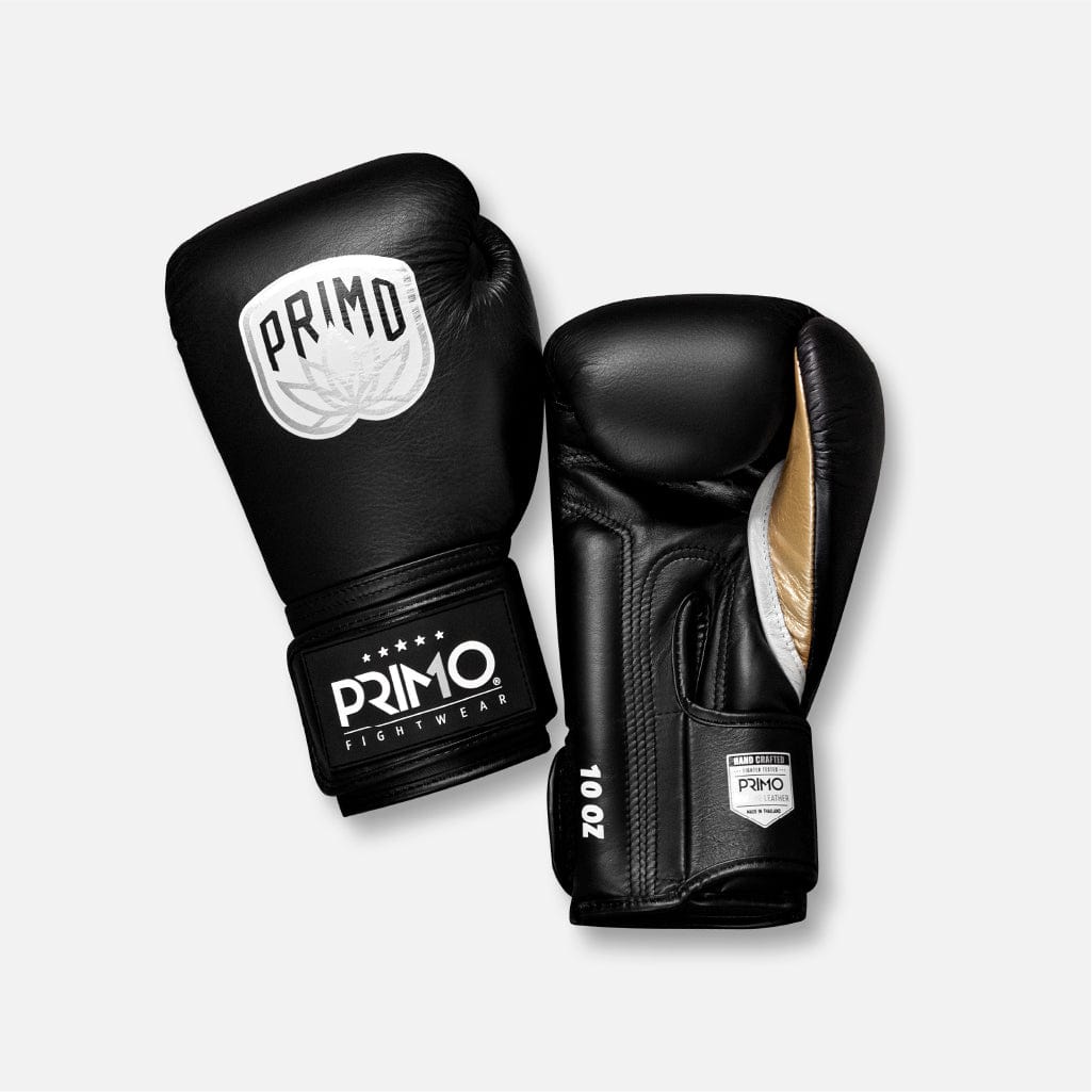 Primo Fight Wear Pro Lace Up Boxing Gloves - Onyx Black – Primo ...