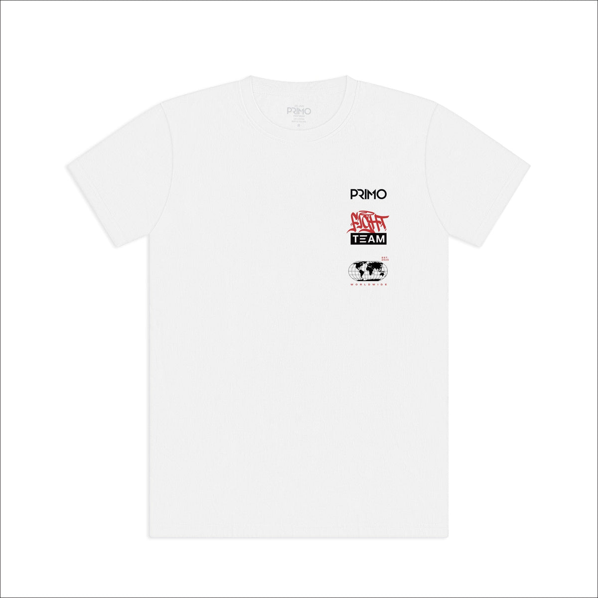 Primo Fight Team Cotton T-Shirt White – Primo Fight Wear Official
