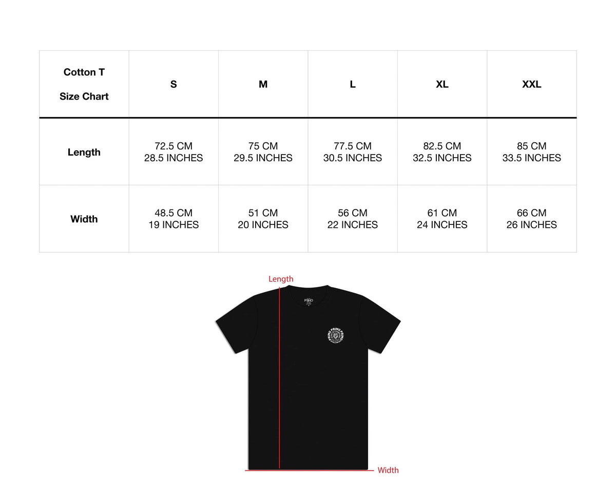 Primo Heart Of Champions Cotton T-Shirt Black – Primo Fight Wear Official