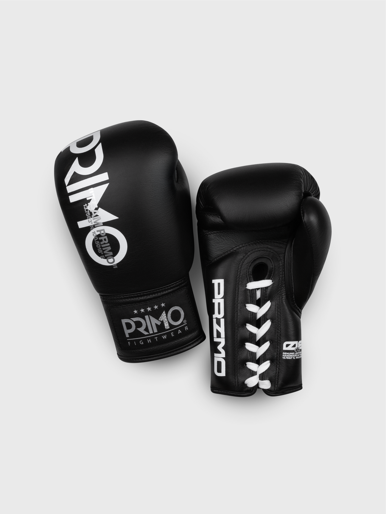 Primo Fight Wear Pro Lace Up Boxing Gloves - Onyx Black – Primo ...