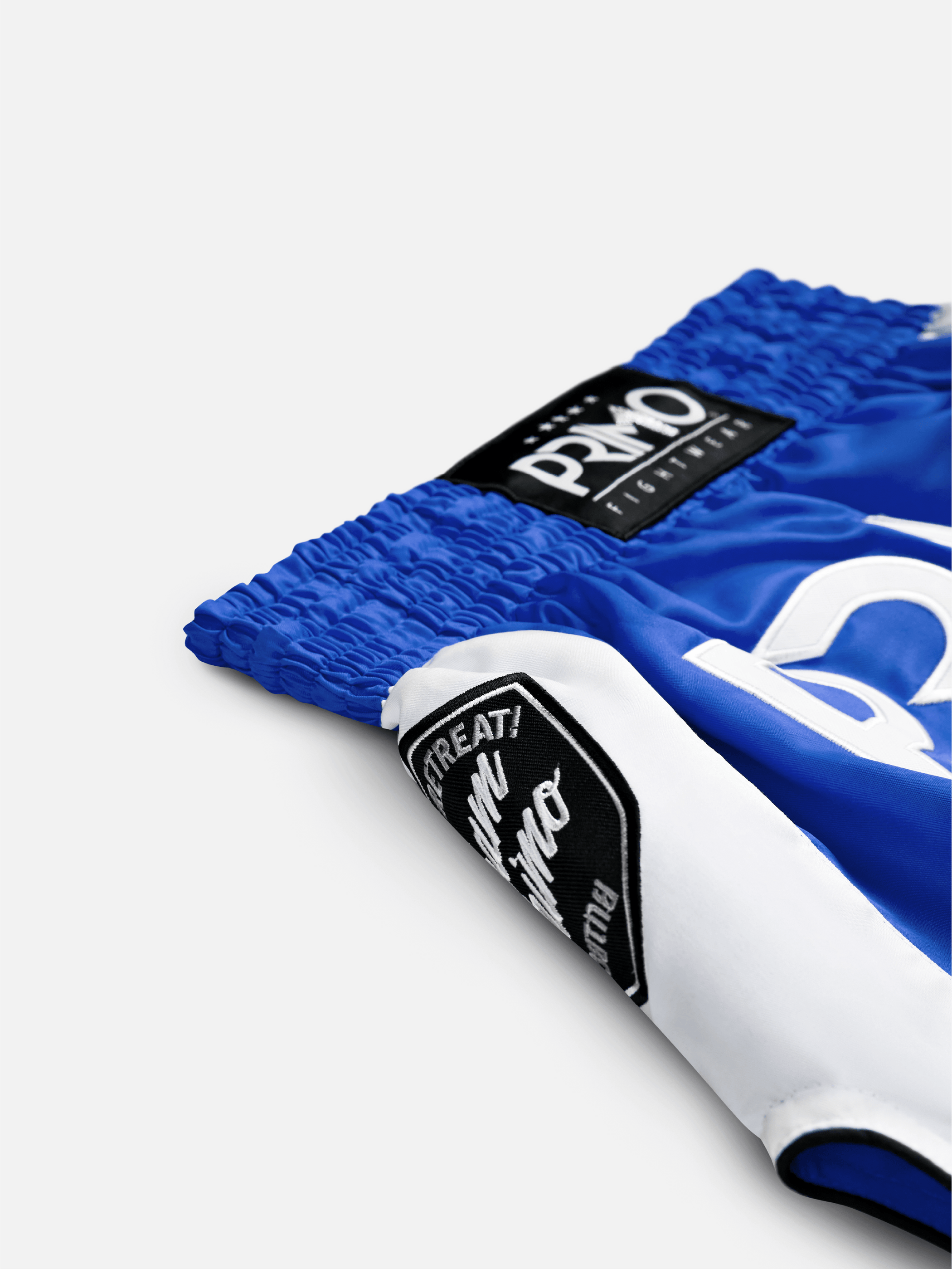 Primo Fight Wear Muay Thai Shorts - Stadium Classic Blue – Primo ...