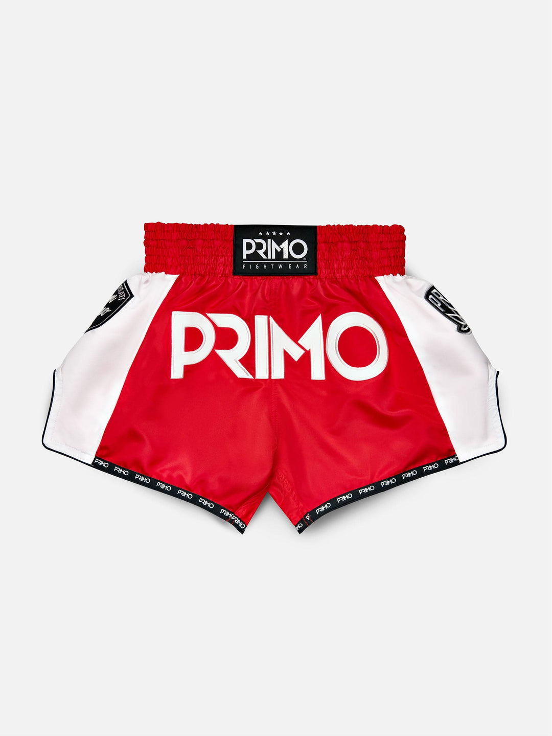 Primo Fight Wear Muay Thai Shorts - Stadium Classic Red – Primo Fightwear Official