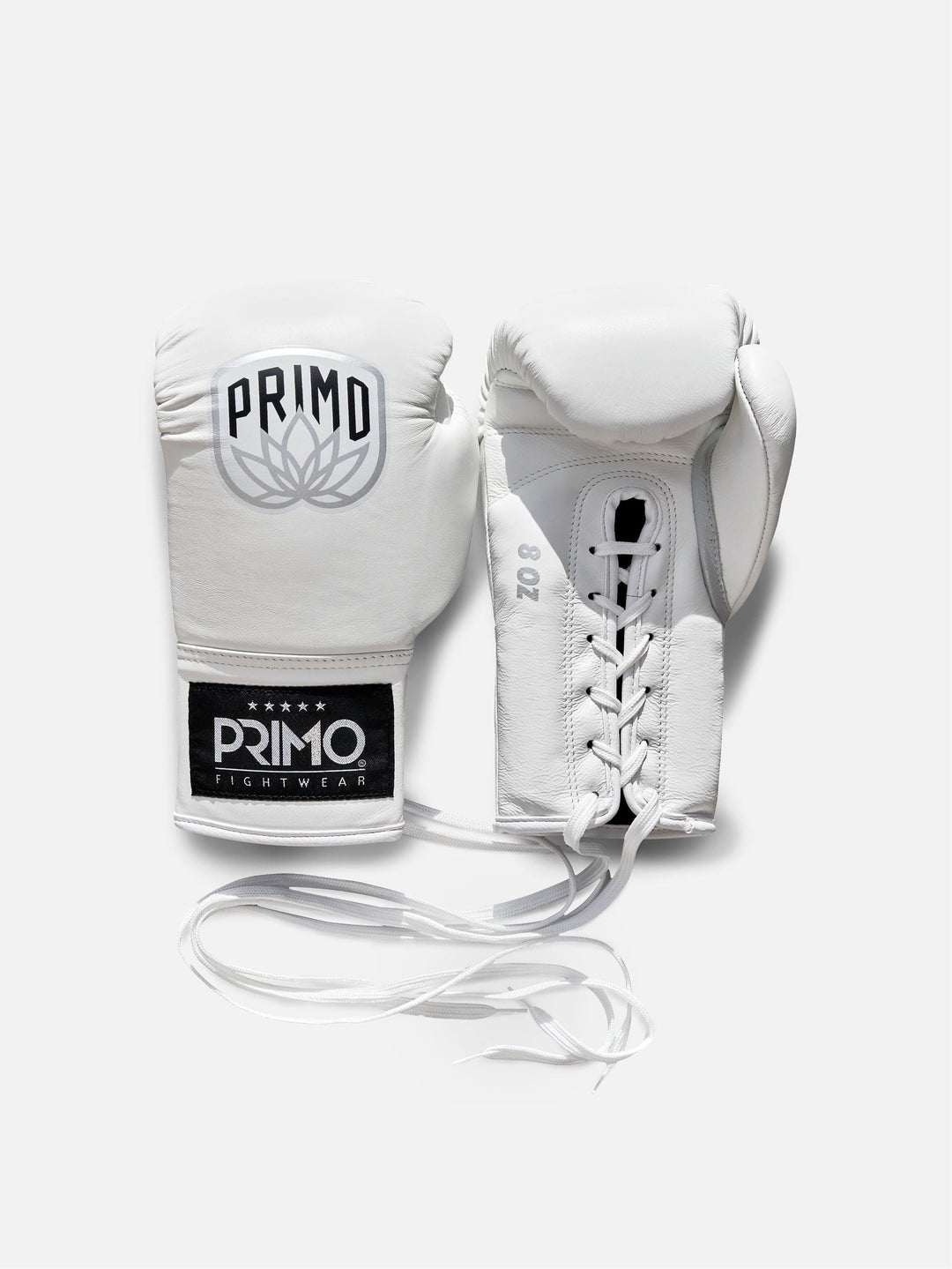 Primo Fight Wear Pro Lace Up Boxing Gloves - White – Primo Fightwear ...