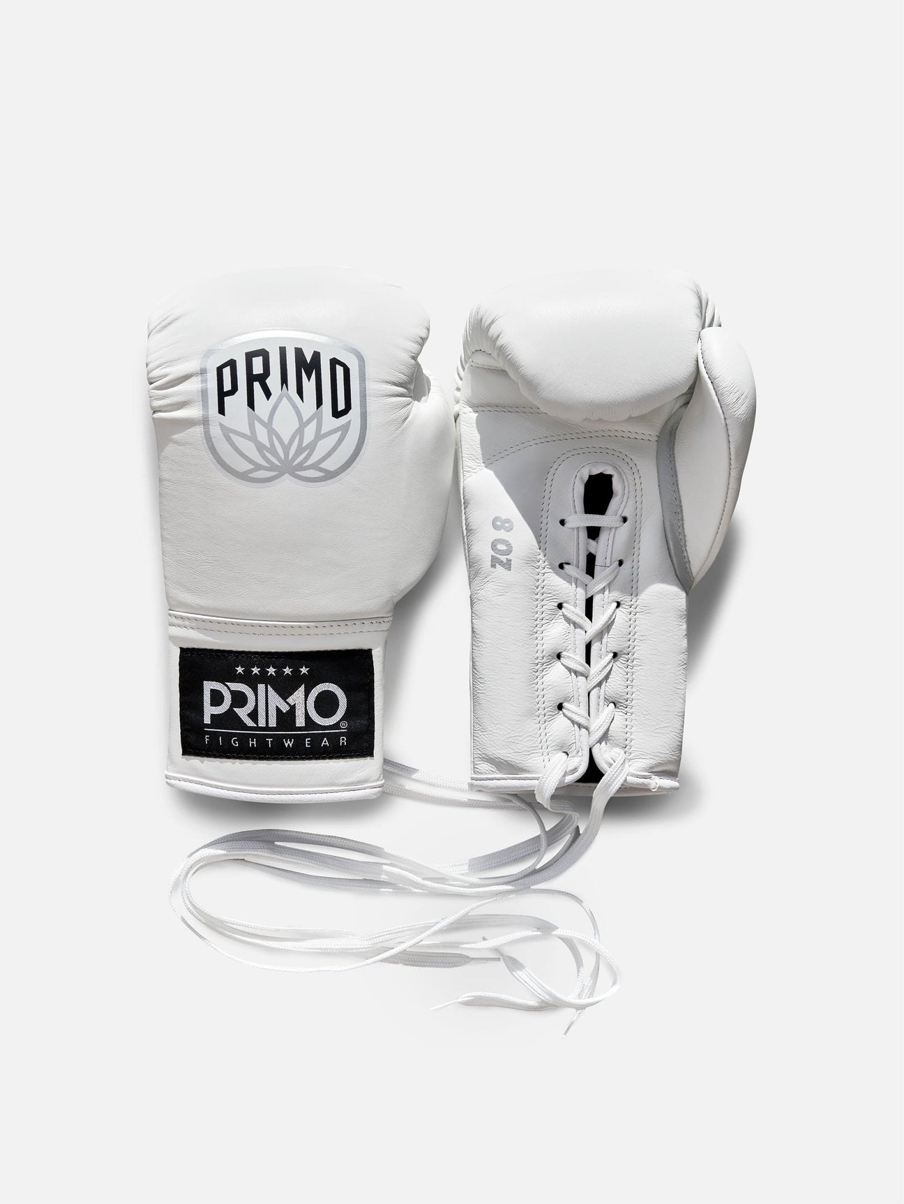 Primo Fight Wear Pro Lace Up Boxing Gloves - White – Primo Fightwear ...